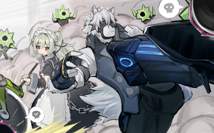 Safebooru - 1boy 1girl absurdres black nails butler closed mouth corin ...