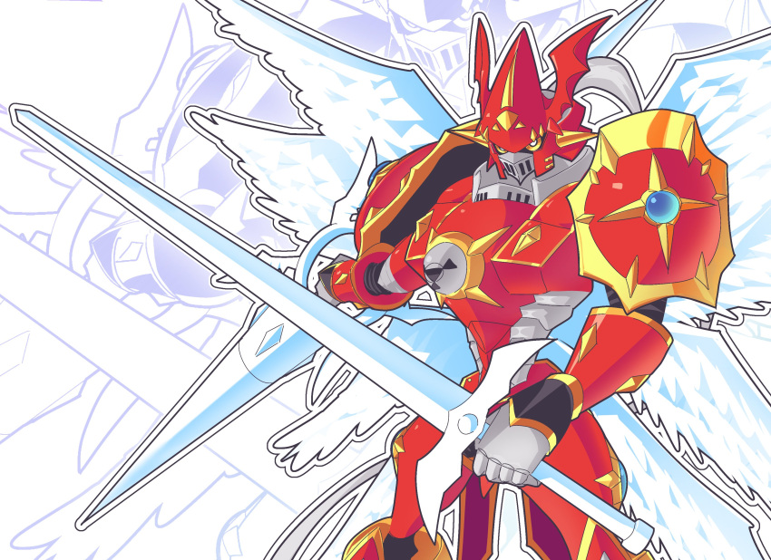 Safebooru - absurdres armor digimon digimon (creature) double-sided ...