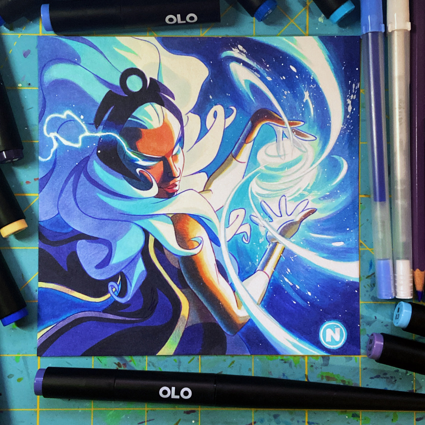 Safebooru - 1girl blank eyes dark-skinned female dark skin highres long ...