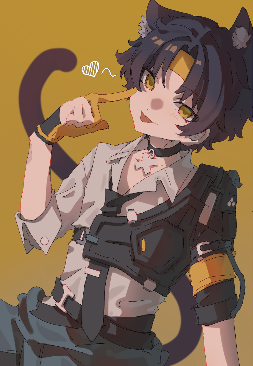 Safebooru - 1boy :p absurdres animal ear fluff animal ears asaba harumasa black hair cat ears ...