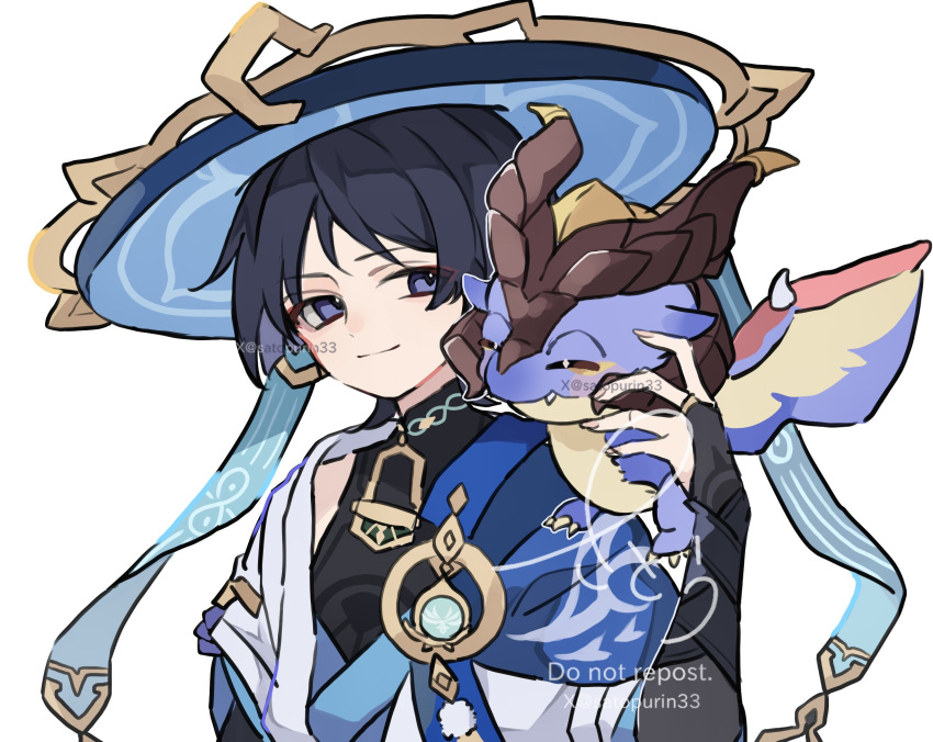 Safebooru - 1boy anemo symbol (genshin impact) aqua gemstone aqua kimono aqua sleeves artist ...