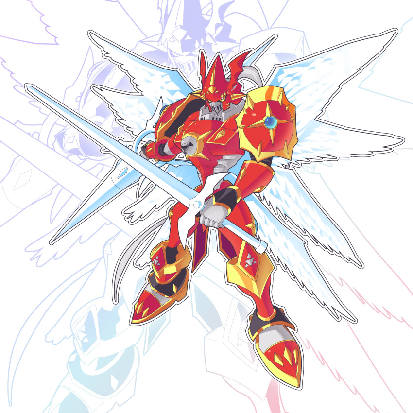 Safebooru - absurdres armor digimon digimon (creature) double-sided ...