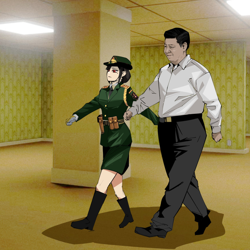 Safebooru - 1boy 1girl absurdres backrooms (creepypasta) banmin chan ...