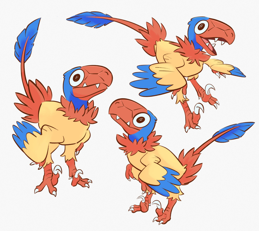 Safebooru - animal focus beak claws dinosaur feathers full body highres ...