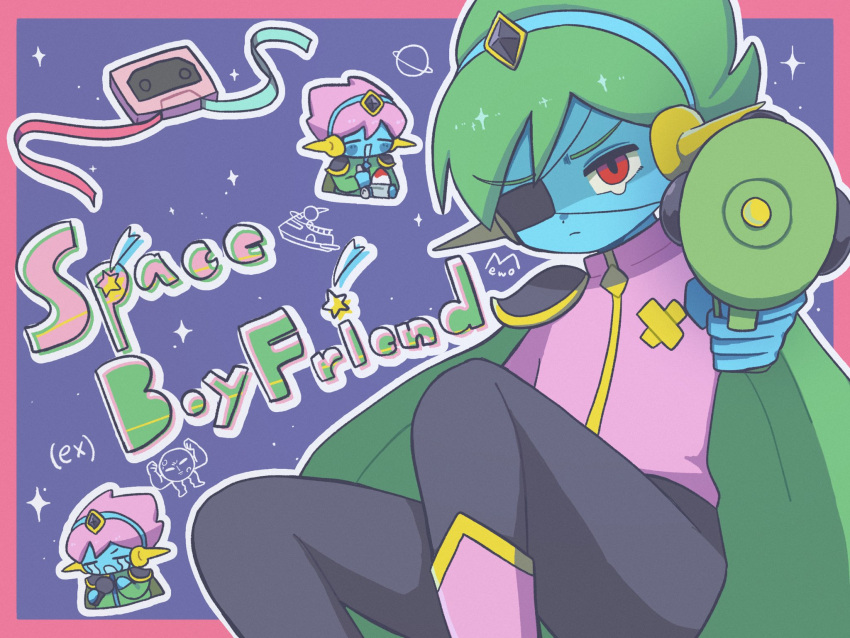 Safebooru - 1boy black pants blue skin cape captain spaceboy character ...