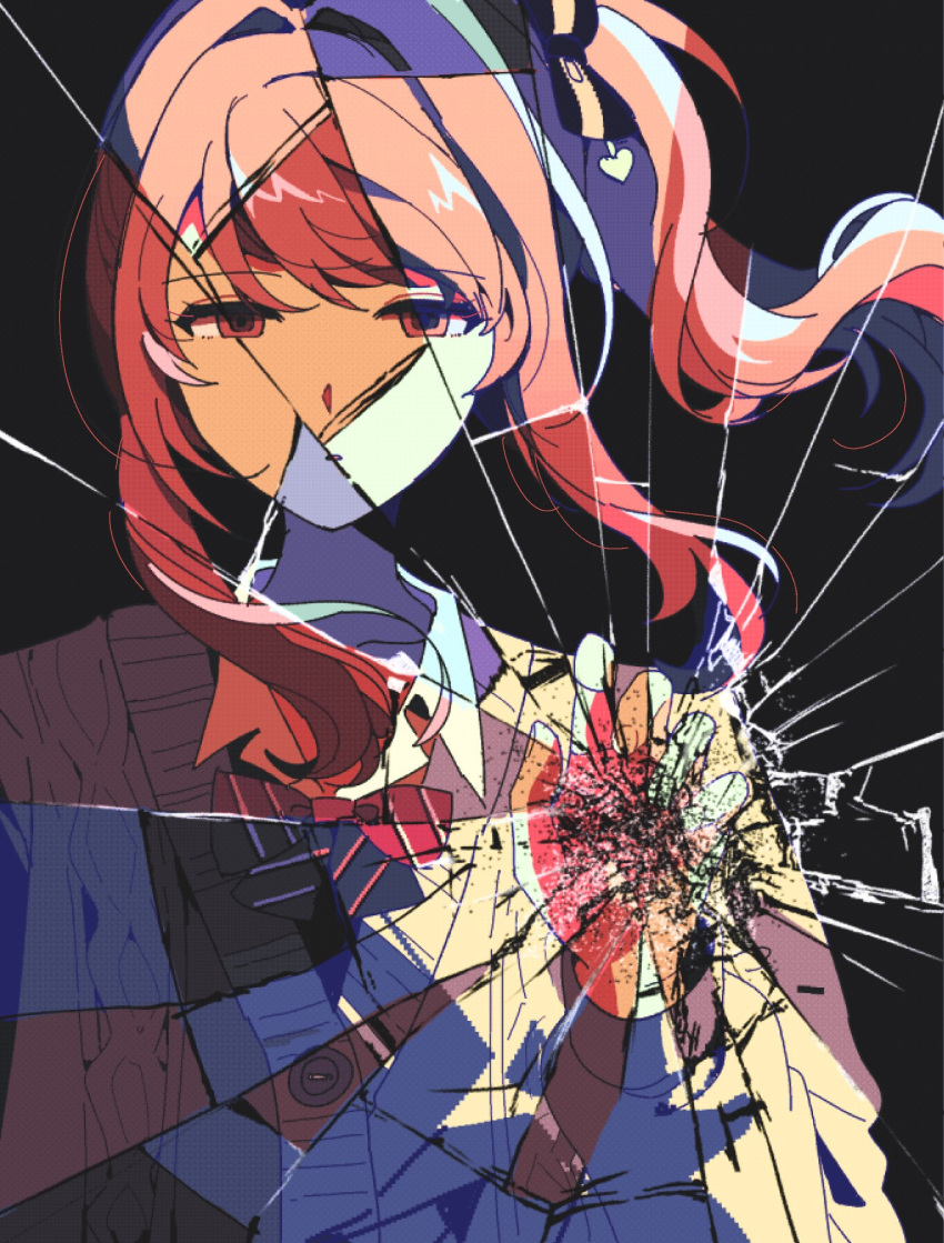 Safebooru - 1other against fourth wall against glass akiyama mizuki ...