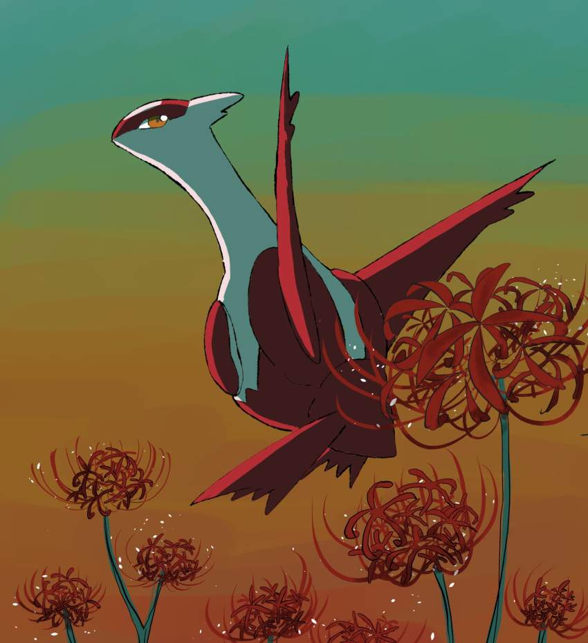 Safebooru - floating full body highres latias looking back no humans ...