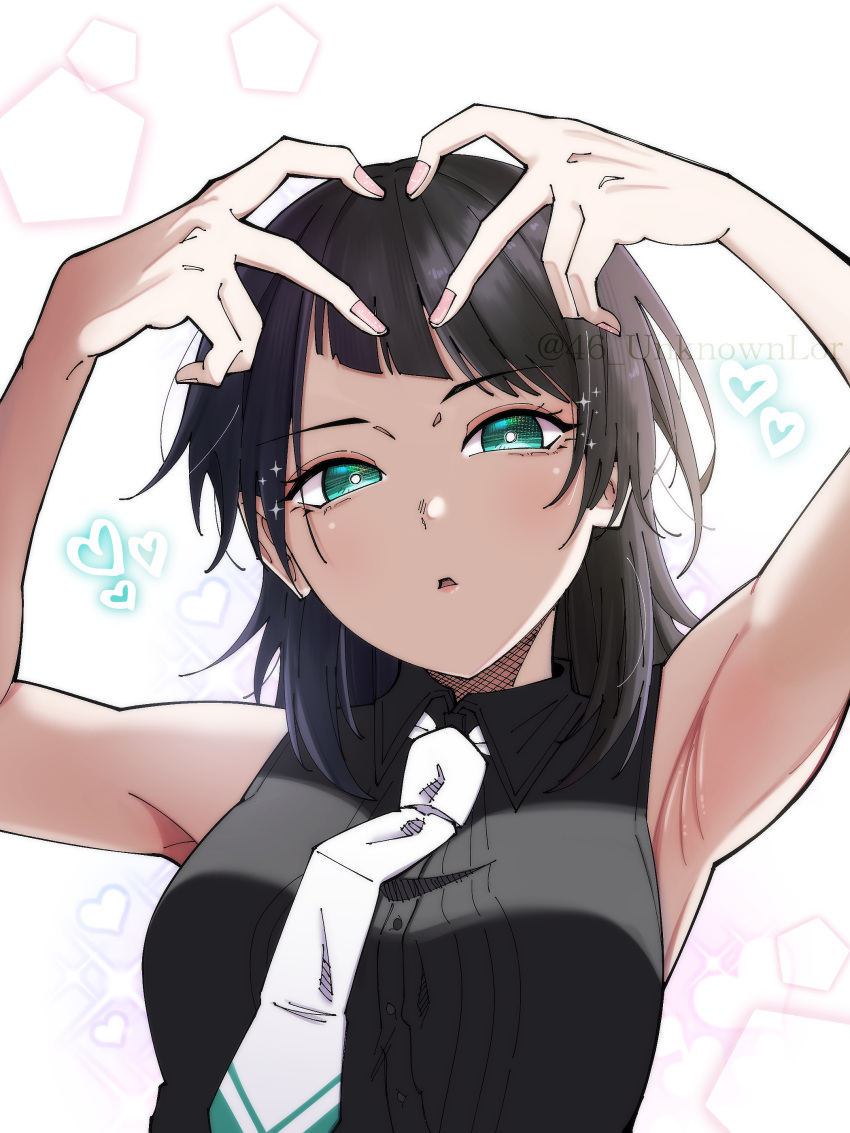 Safebooru - 1girl 4-finger heart hands absurdres arms up bang dream! bang dream! it's mygo ...