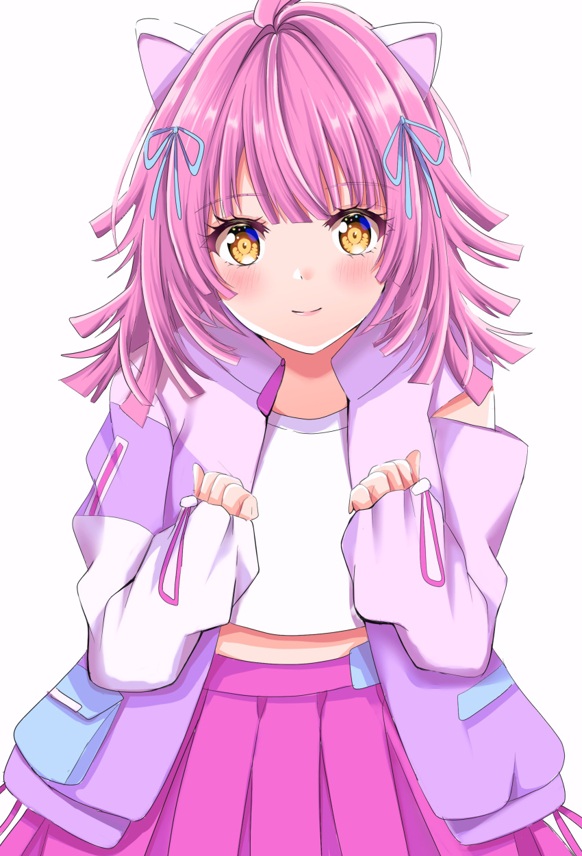 Safebooru - 1girl absurdres ahoge blue ribbon blunt bangs blunt ends ...