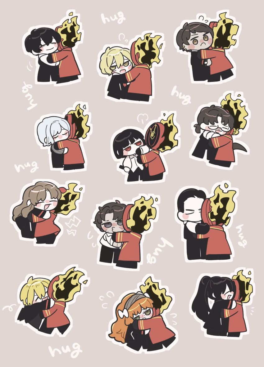 Safebooru - 1other 6+boys 6+girls :d blush blush stickers chibi dante ...