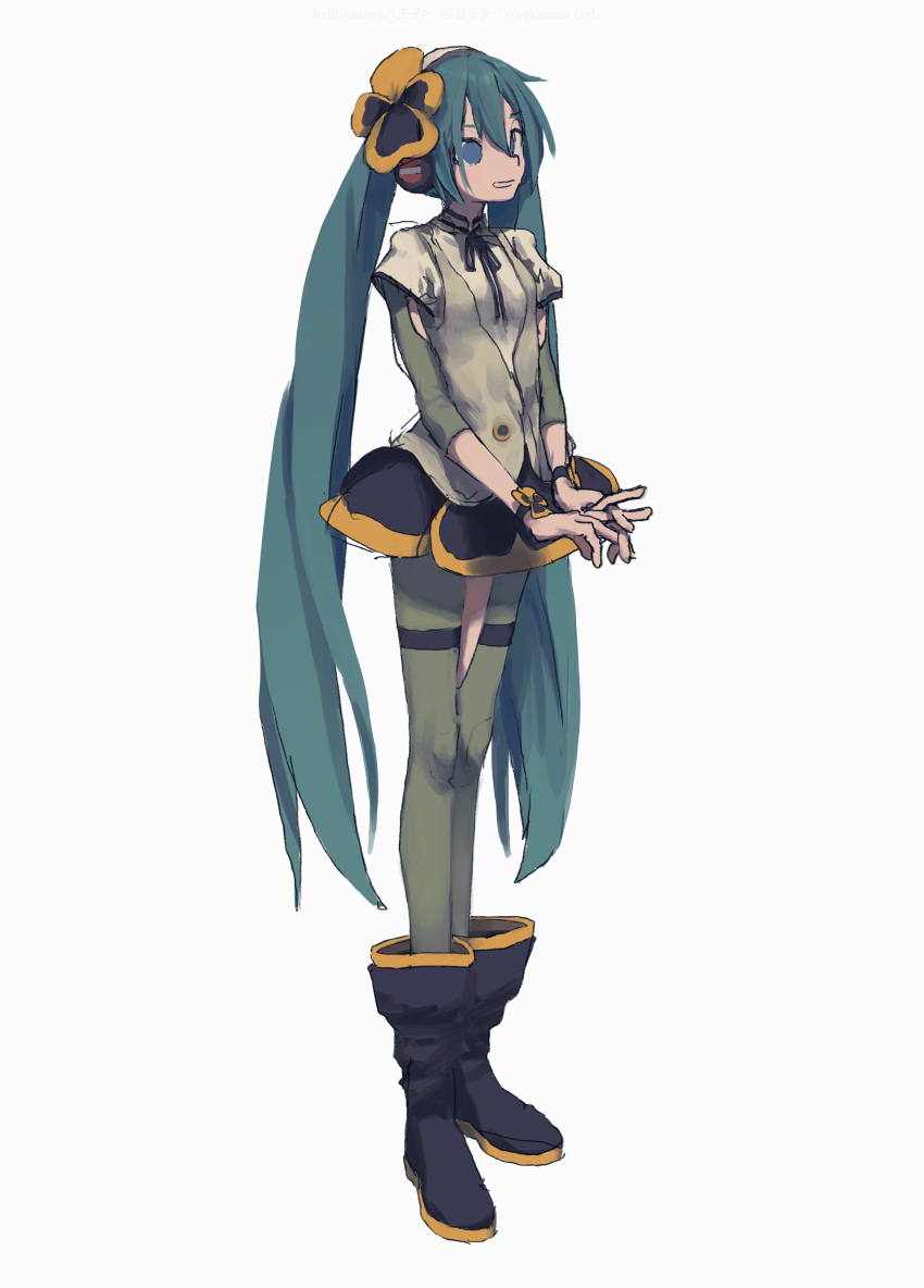 Safebooru - 1girl absurdres black footwear black ribbon black skirt ...