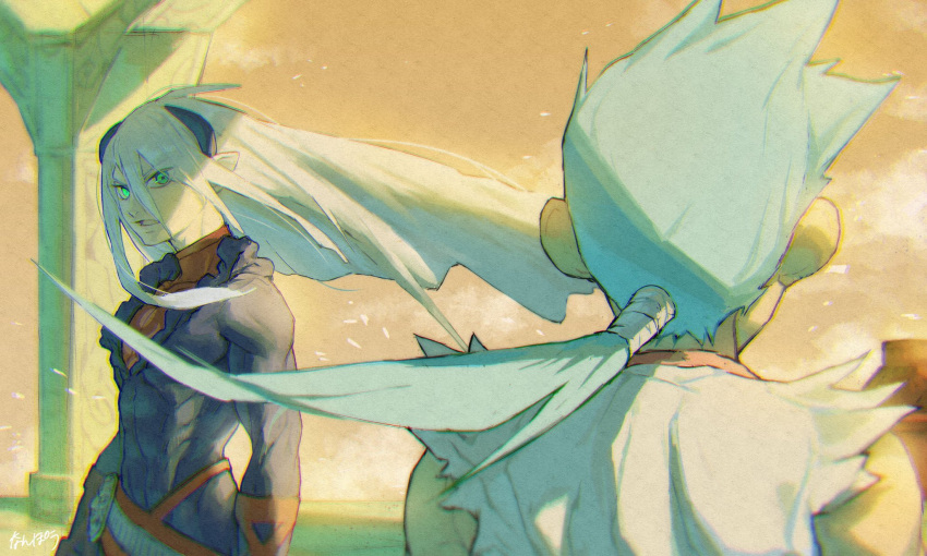 Safebooru - 2boys belt blue hair breath of fire breath of fire iv fou ...