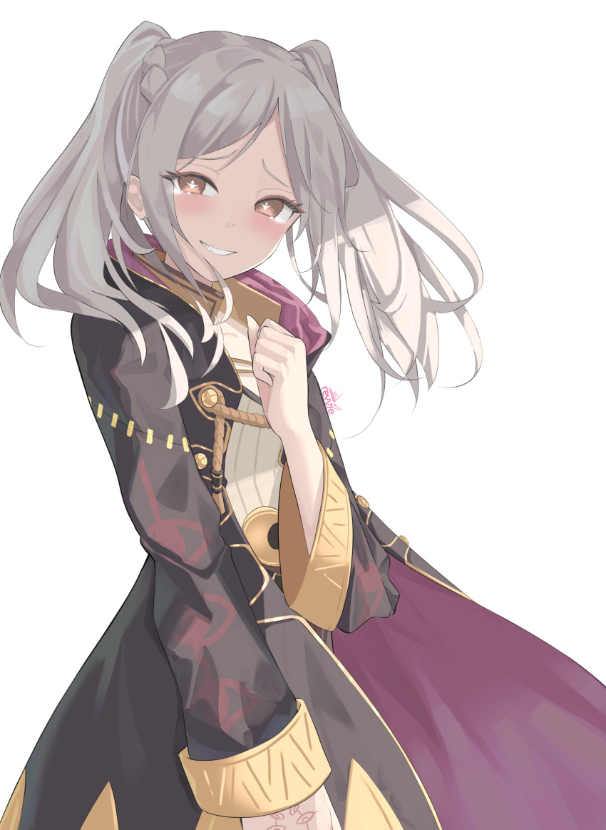 Safebooru - 1girl black robe blush brown eyes commentary request eyes ...