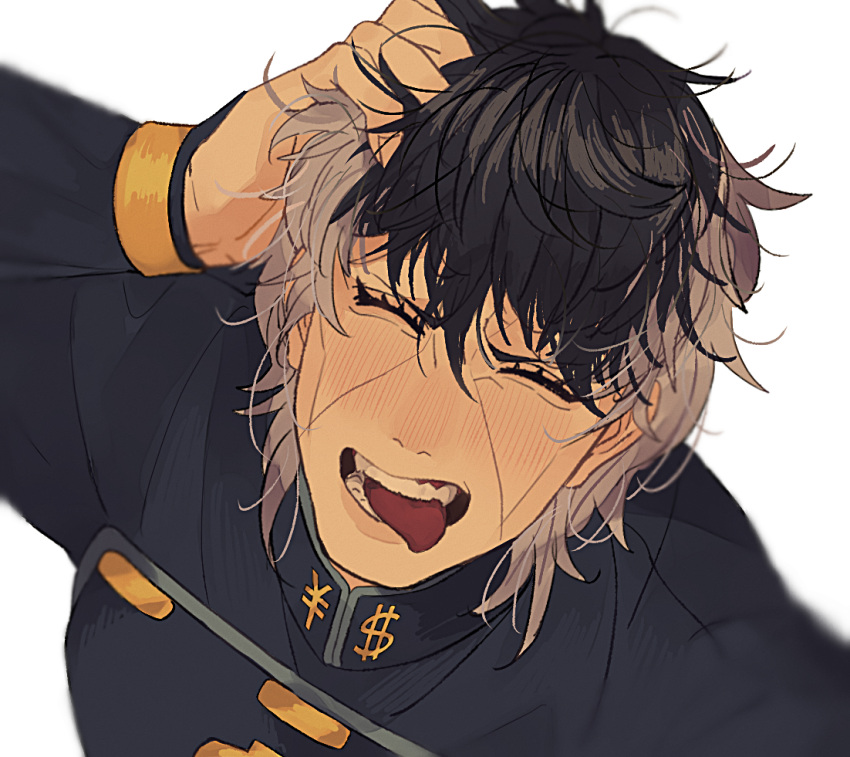 Safebooru - 1boy black hair blurry depth of field diamond wa kudakenai ...