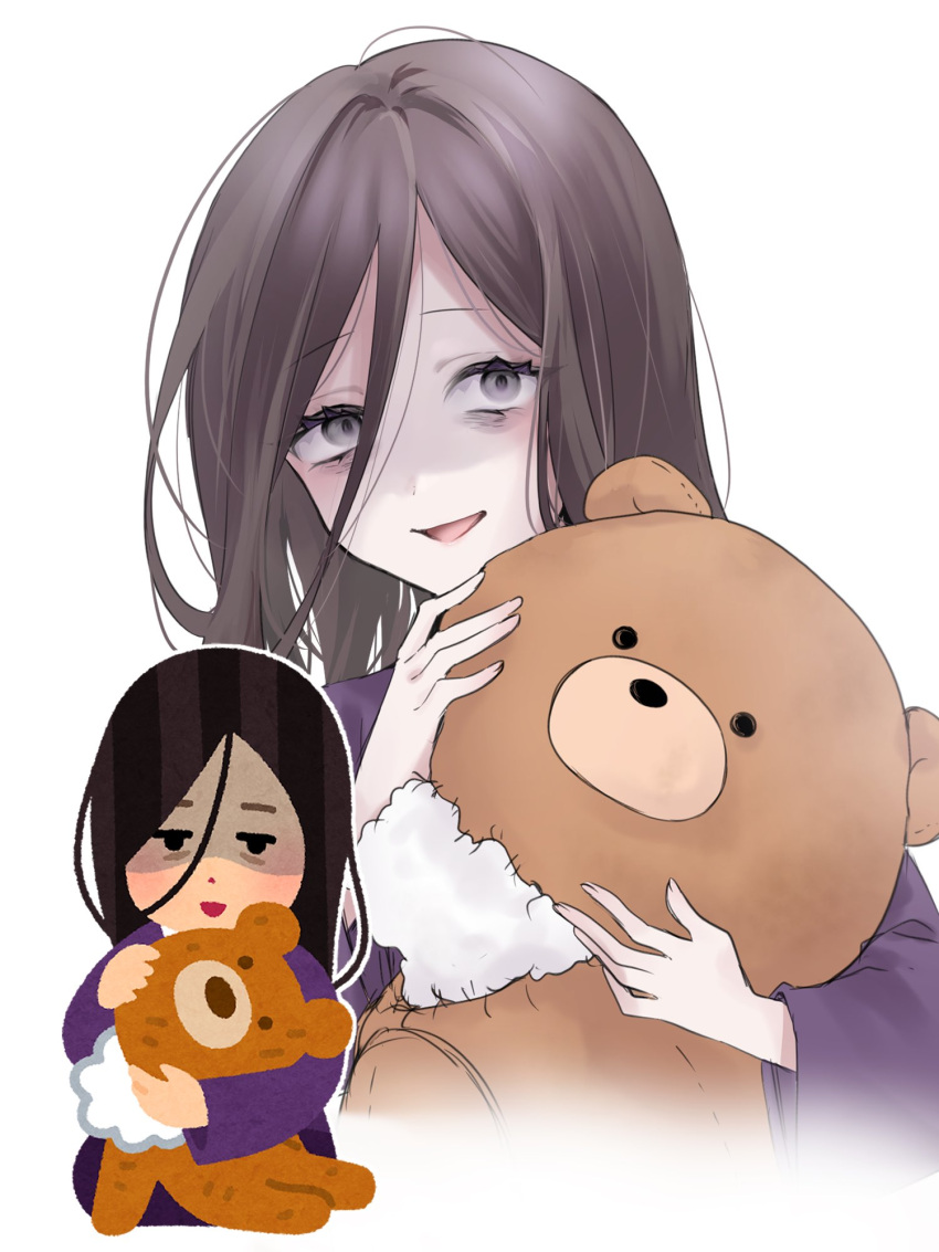 Safebooru - 1girl bags under eyes black hair commentary cropped torso ...