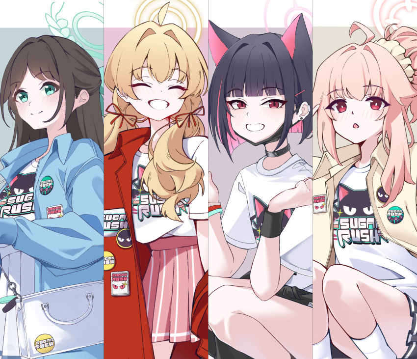 Safebooru - 4girls ^ ^ absurdres after-school sweets club (blue archive) ahoge airi (band) (blue ...