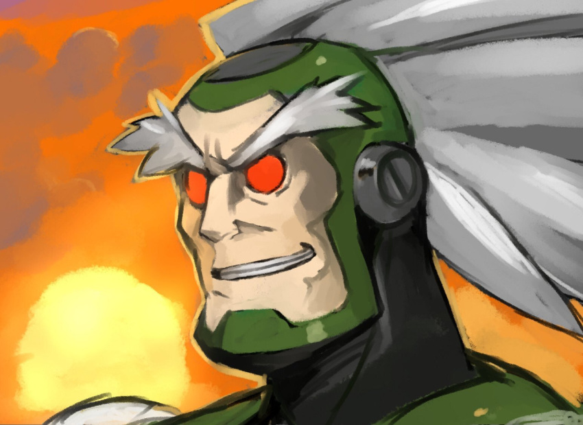 Safebooru - 1boy clouds dakusuta long hair male focus mega man (series ...