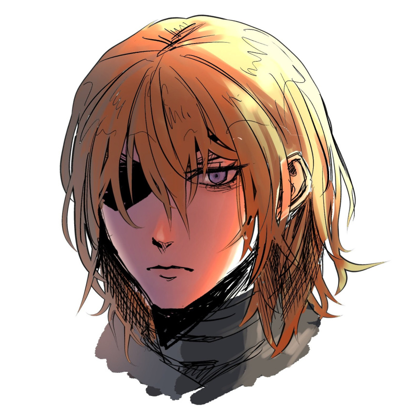 Safebooru - 0701mono 1boy armor bags under eyes black armor blonde hair blue eyes commentary ...
