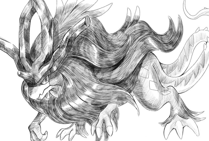 Safebooru - claws closed mouth full body highres mane mint nappa ...