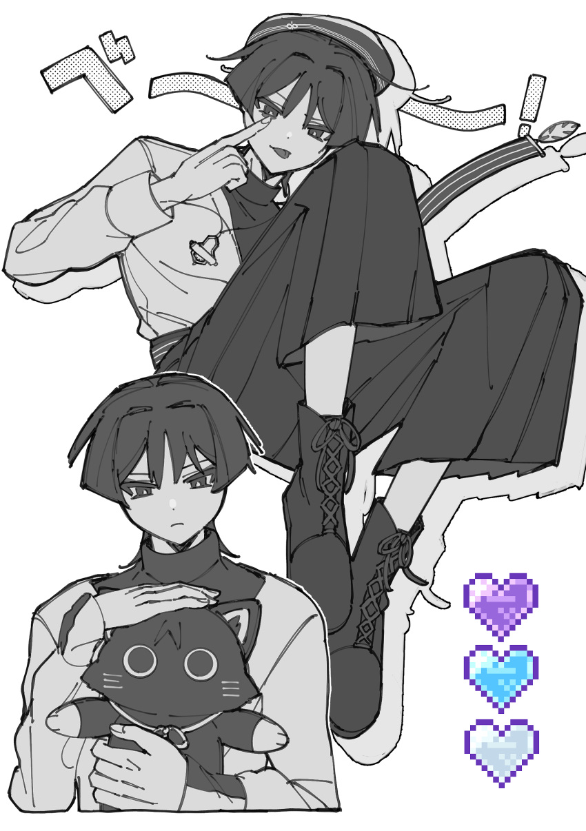 Safebooru - 1boy :p absurdres akanbe alternate costume animalization ...