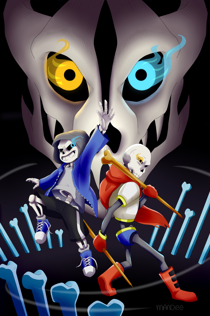 Safebooru - 2020 2boys 2d amandanello arm up artist name black ...