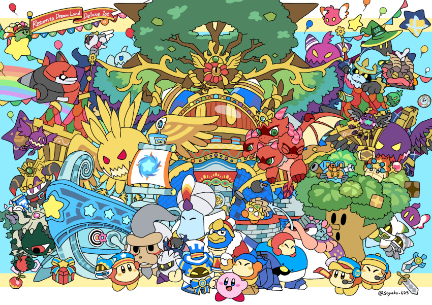 Safebooru - anniversary apple balloon bandana bandana waddle dee blue ...