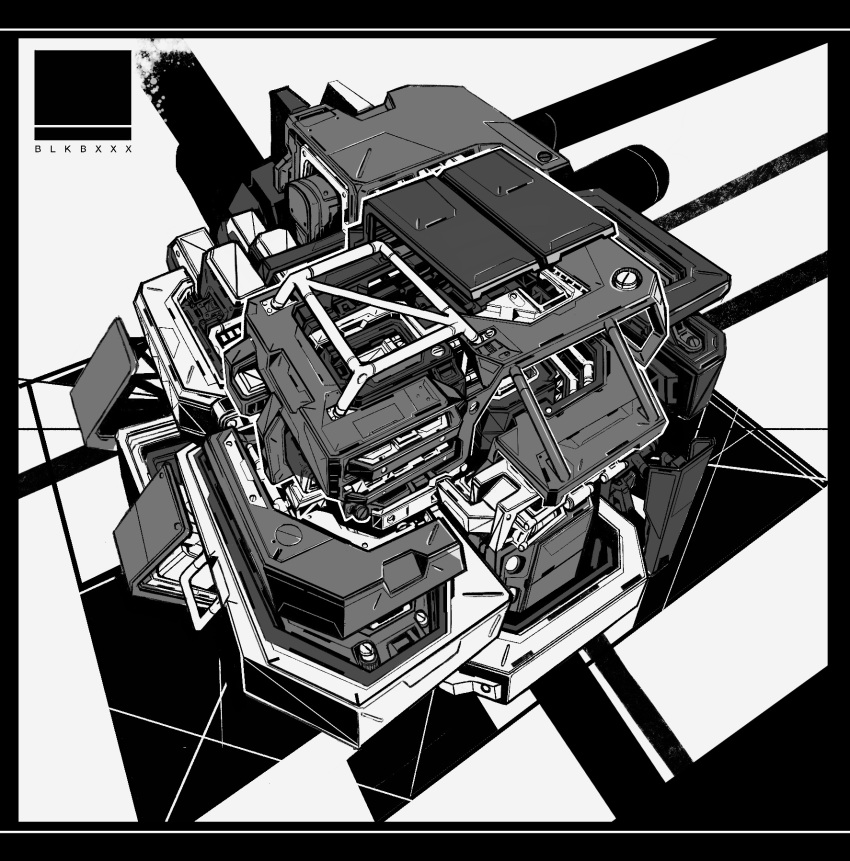 Safebooru - abstract background greyscale highres machine machinery ...
