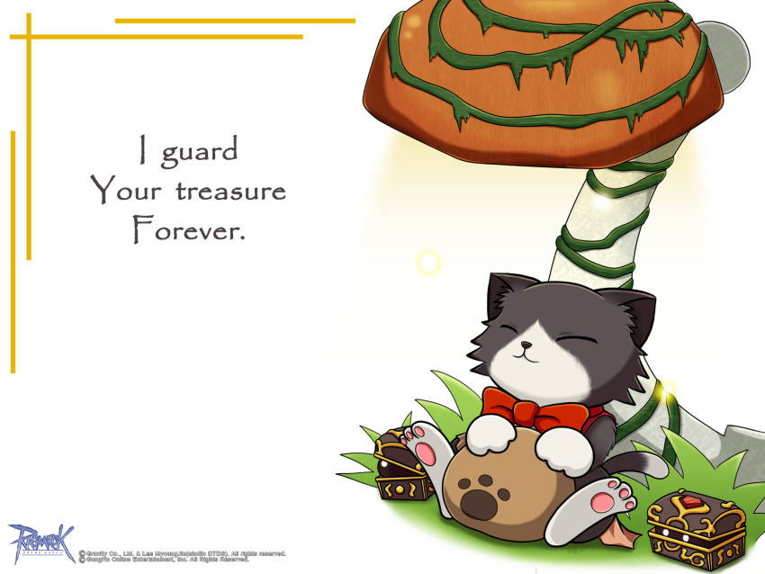 Safebooru - :3 animal focus black cat bow bowtie cat closed eyes closed ...