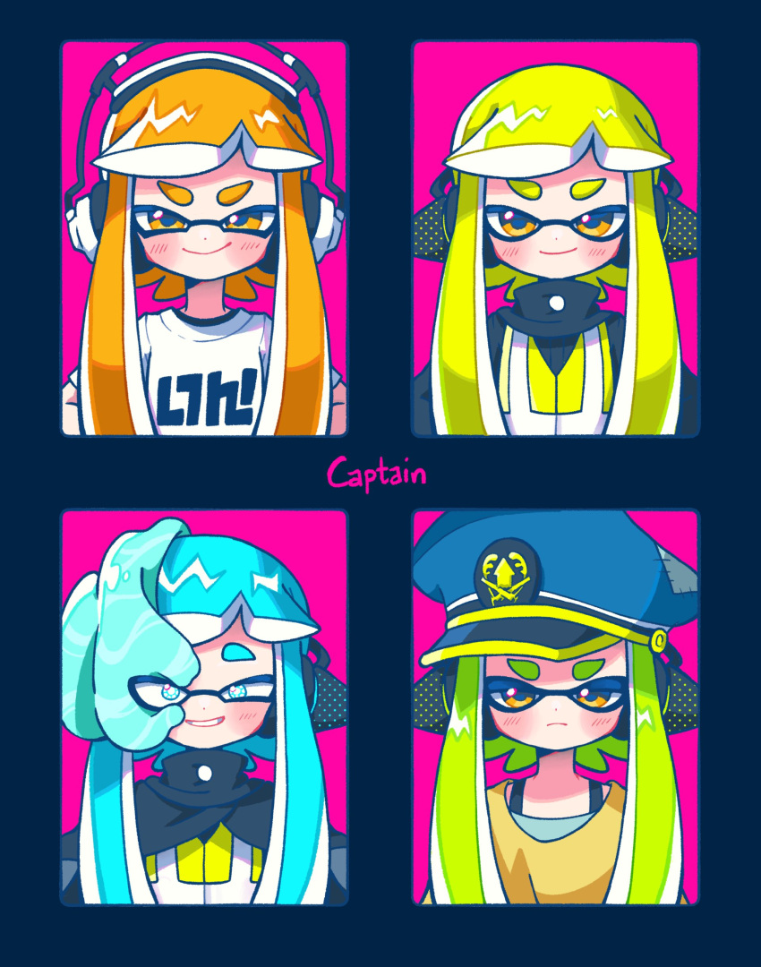 Safebooru - 1girl absurdres agent 3 (splatoon) black cape blue eyes ...