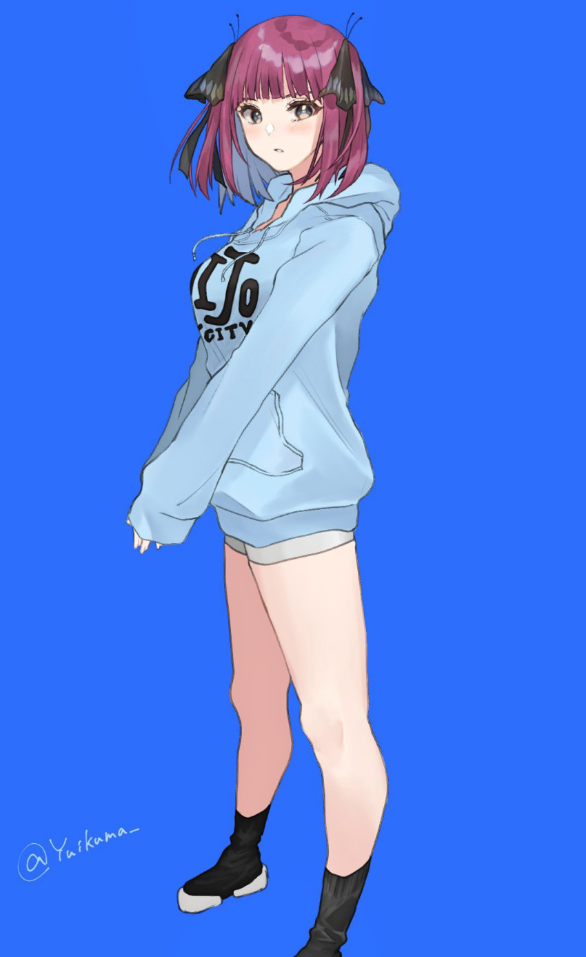 Safebooru - 1girl bangs bare legs black footwear black legwear black ...