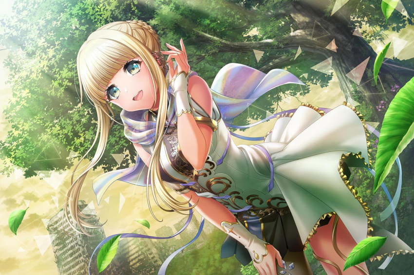 Safebooru - blonde hair blue eyes blush d4dj dress fukushima noa long hair official art | 3743390