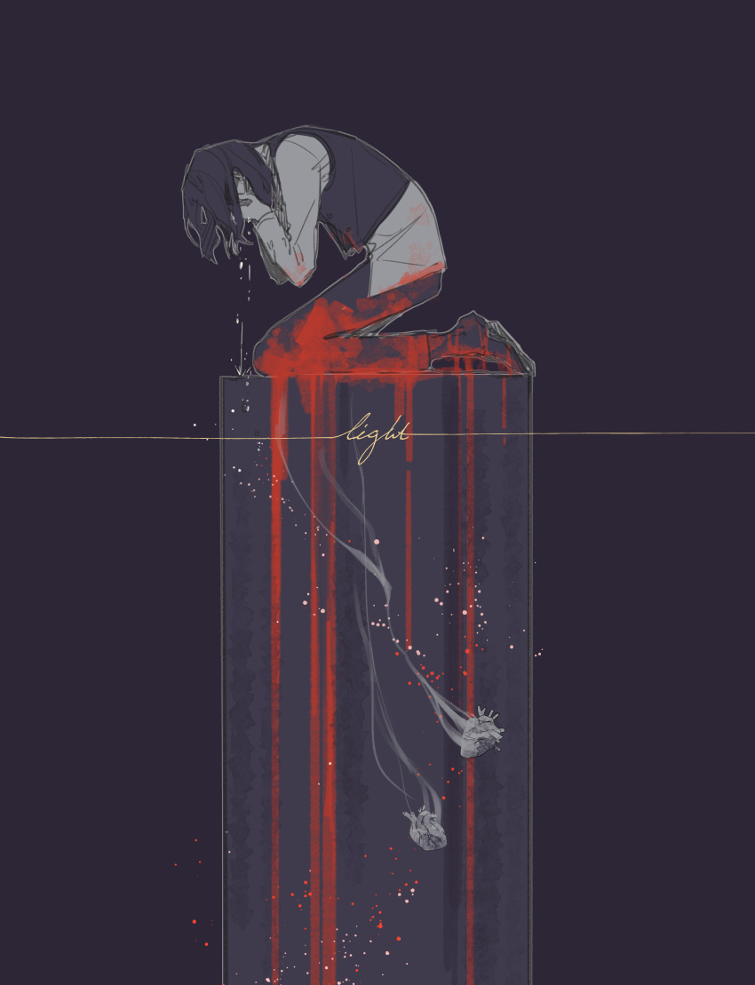 Safebooru - 1boy absurdres black footwear black hair black pants bleeding blood chinese ...