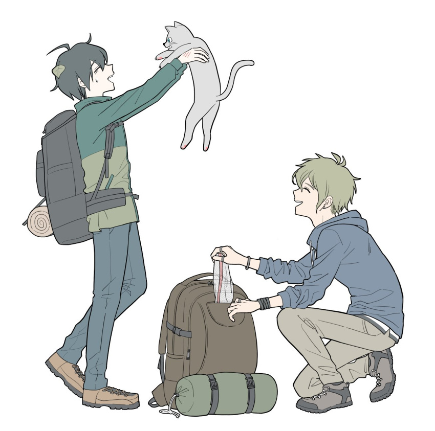 Safebooru - 2boys :d ahoge alternate costume amami rantaro animal ...