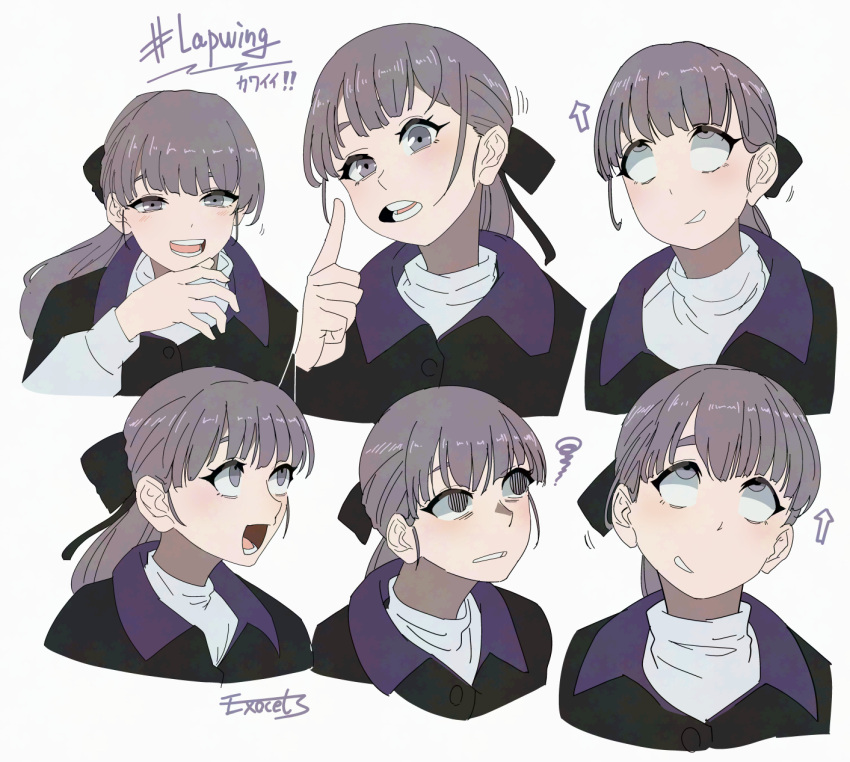 Safebooru - 1girl black ribbon black shawl blush brown hair character ...