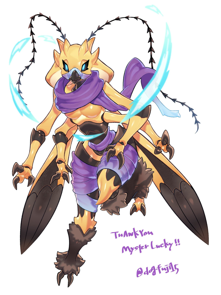 Safebooru - 1girl absurdres antennae arthropod girl beak black sclera ...