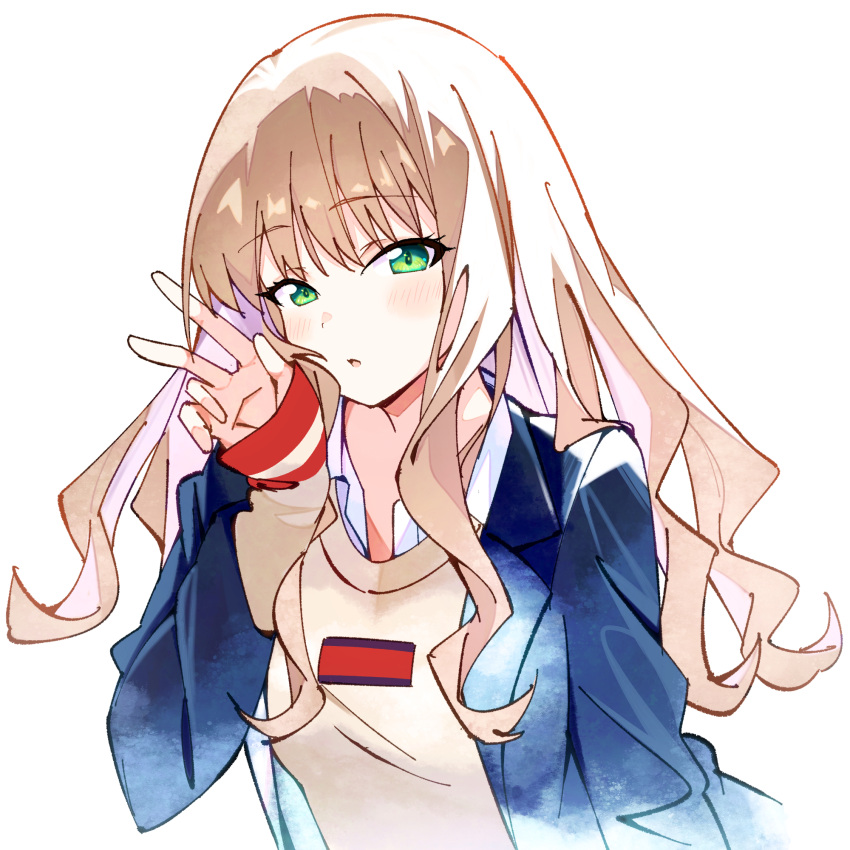 Safebooru - 1girl archive 86 black jacket blush brown hair commentary green eyes gridman ...