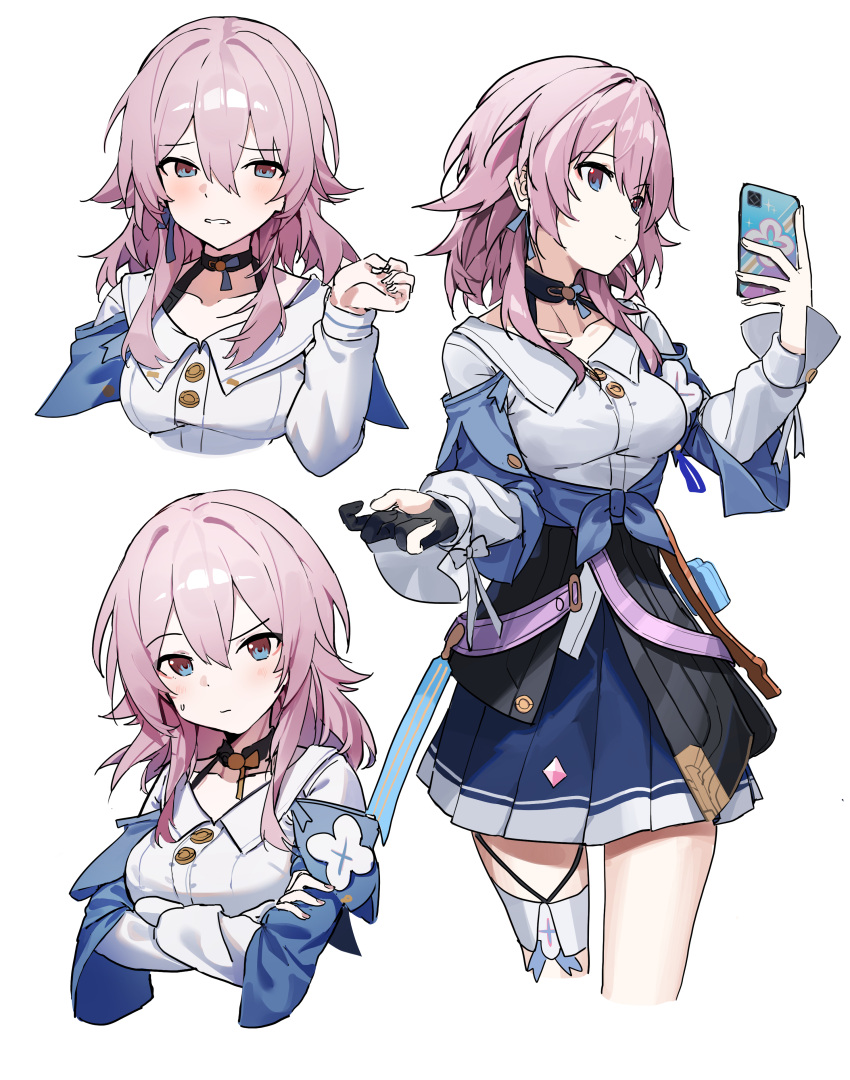 Safebooru - 1girl absurdres archery shooting glove black choker black gloves black overskirt ...