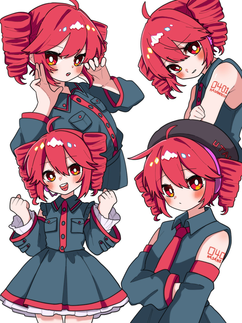 Safebooru - 1girl bare shoulders beret black hat blush breast pocket bright pupils buttons ...