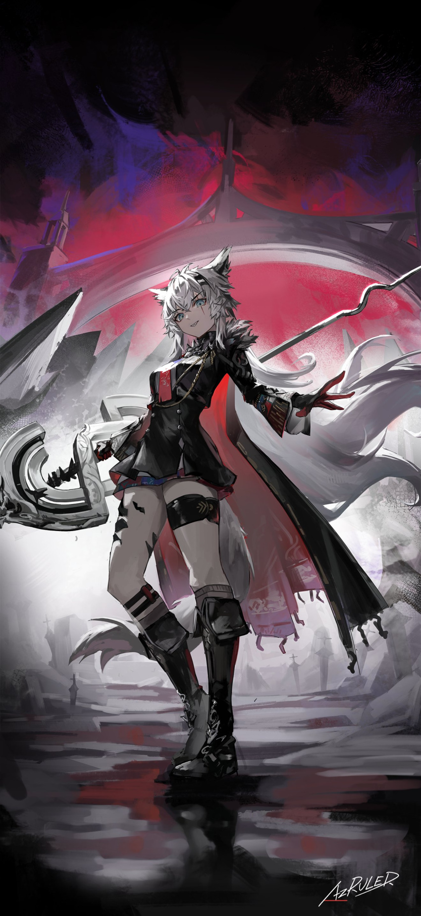 Safebooru - absurdres animal ears arknights az'ruler bodysuit boots ...