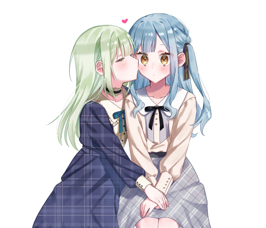 Safebooru - 2girls bang dream! bang dream! it's mygo!!!!! black ribbon blue dress blue hair ...