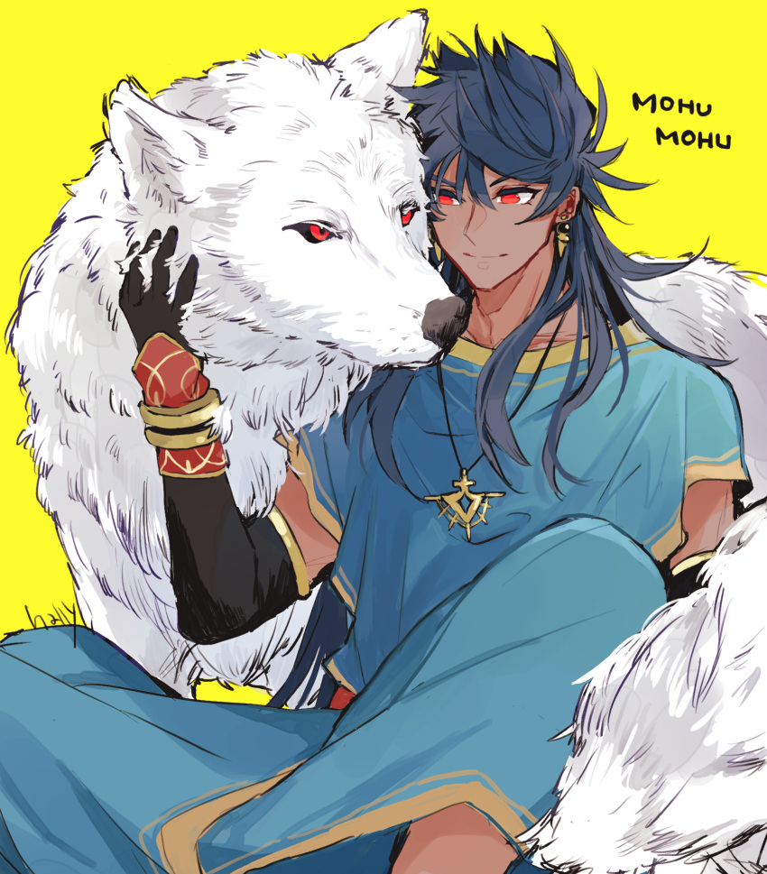 Safebooru - 1boy bangs dark-skinned male dark blue hair dark skin ...