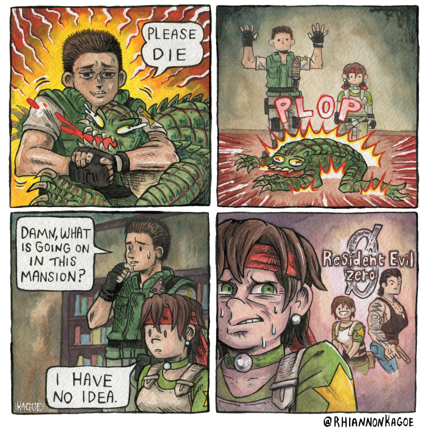 Safebooru - 1girl 2boys absurdres artist name bandana billy coen black ...