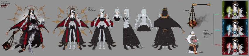 Safebooru - 1girl absurdres ahoge armor asymmetrical armor black dress ...
