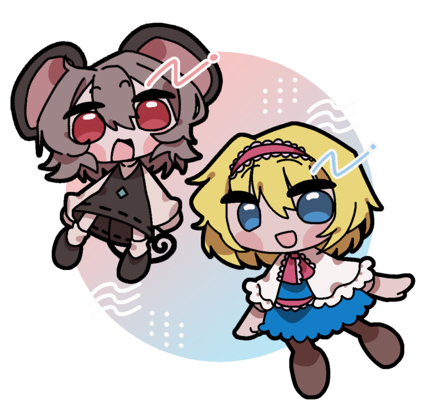 Safebooru - 2girls :d alice margatroid animal ears ascot blonde hair ...