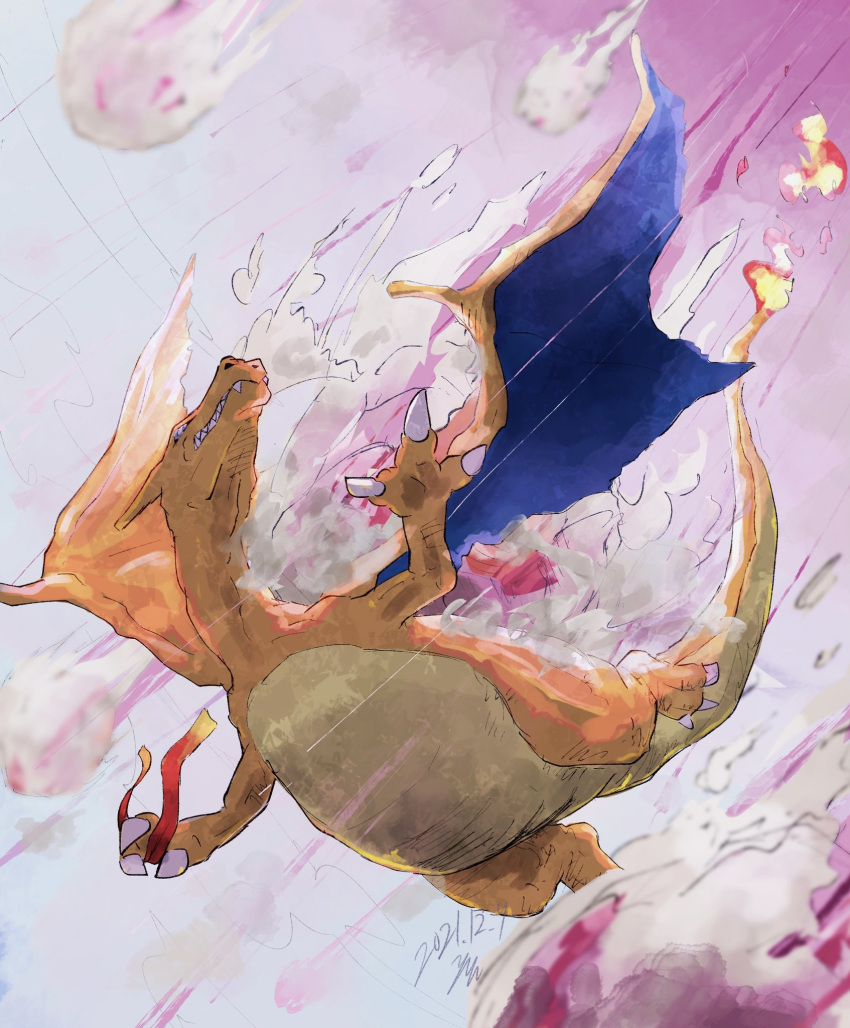 Safebooru - aomon (yuuji7604) blurry charizard claws commentary request ...