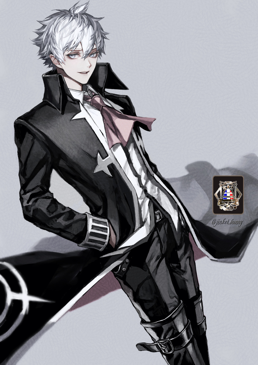 Safebooru - 1boy absurdres bangs black coat black pants blue eyes charles-henri sanson (fate ...