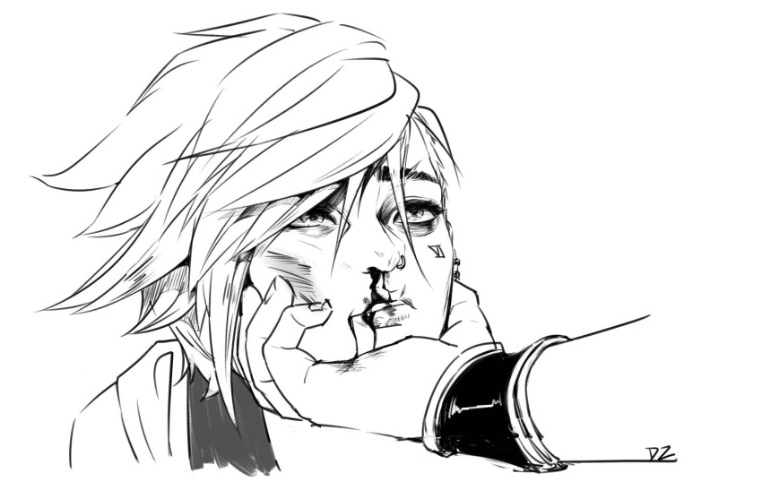 Safebooru - 1girl 1other arcane: league of legends artist name bangs ...