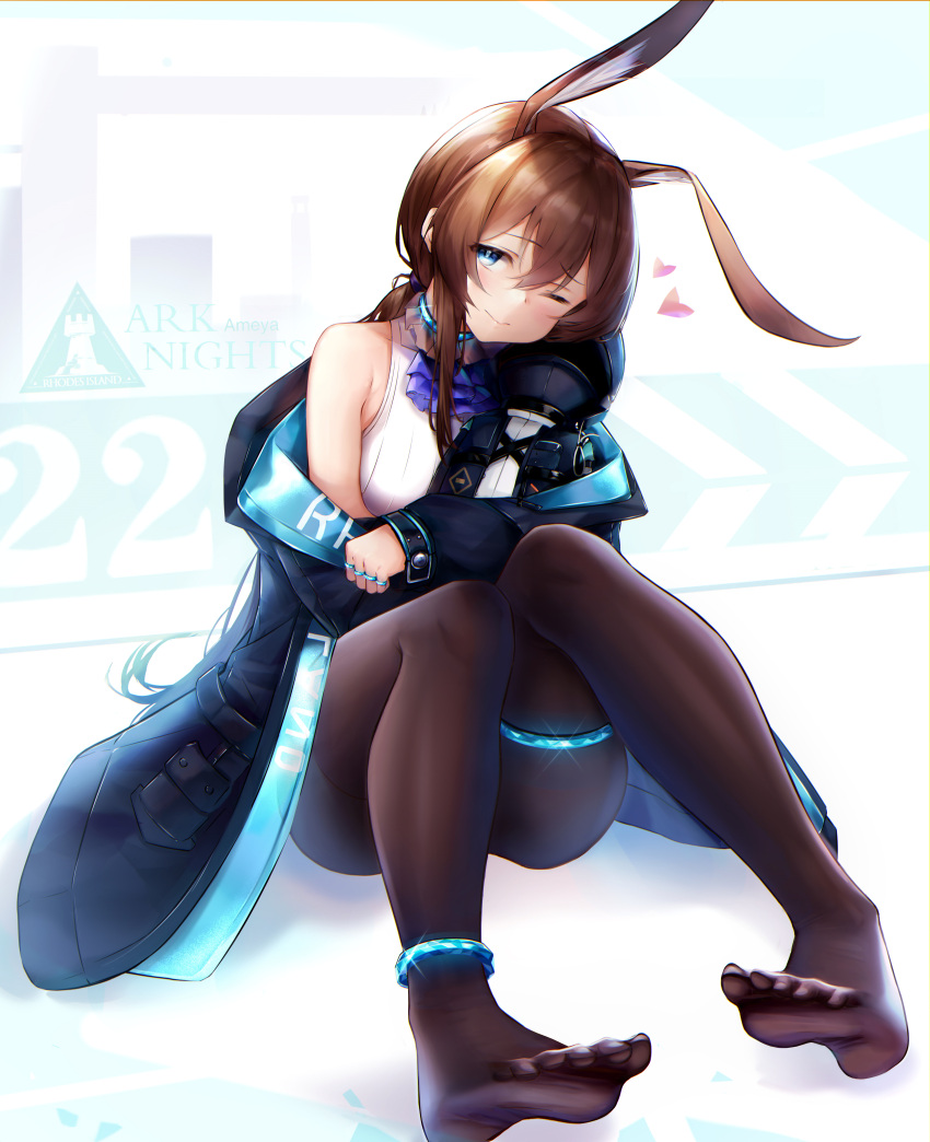 Safebooru - 1girl ;) absurdres amiya (arknights) animal ear fluff animal ears anklet arknights ...