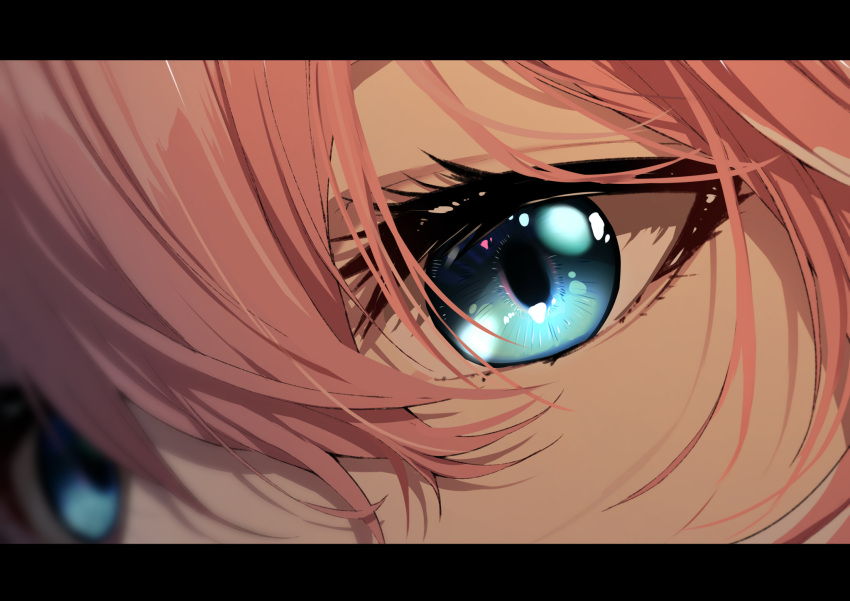Safebooru - 1girl bangs blue eyes close-up commentary eye focus eyelashes hair between eyes ...