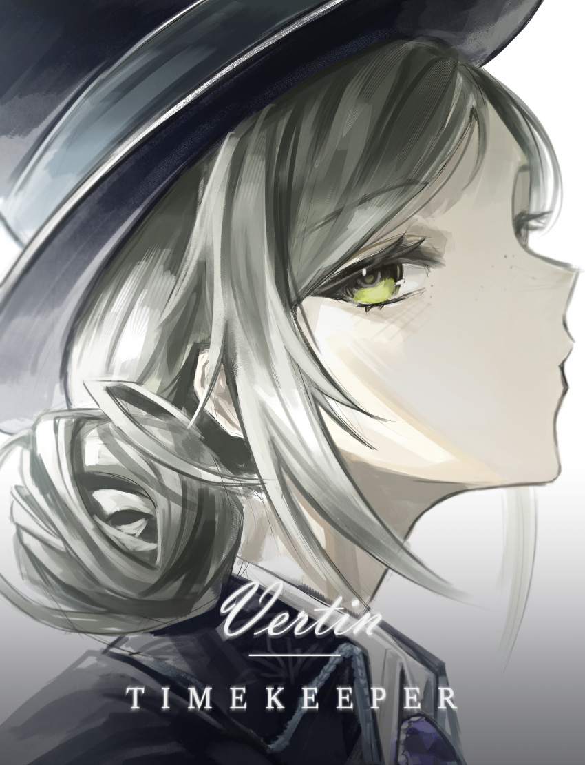 Safebooru - 1girl 3am (phay7388) absurdres black coat boater hat ...